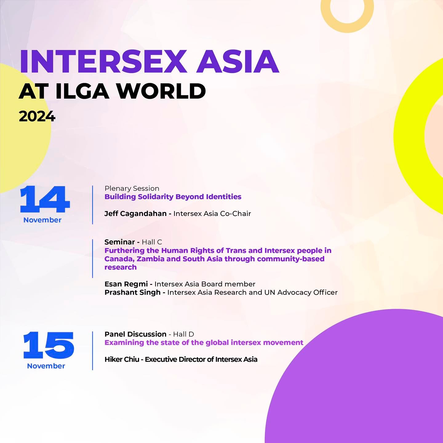 Intersex Asia at ILGA World Conference 2024 - The Recap - Intersexasia